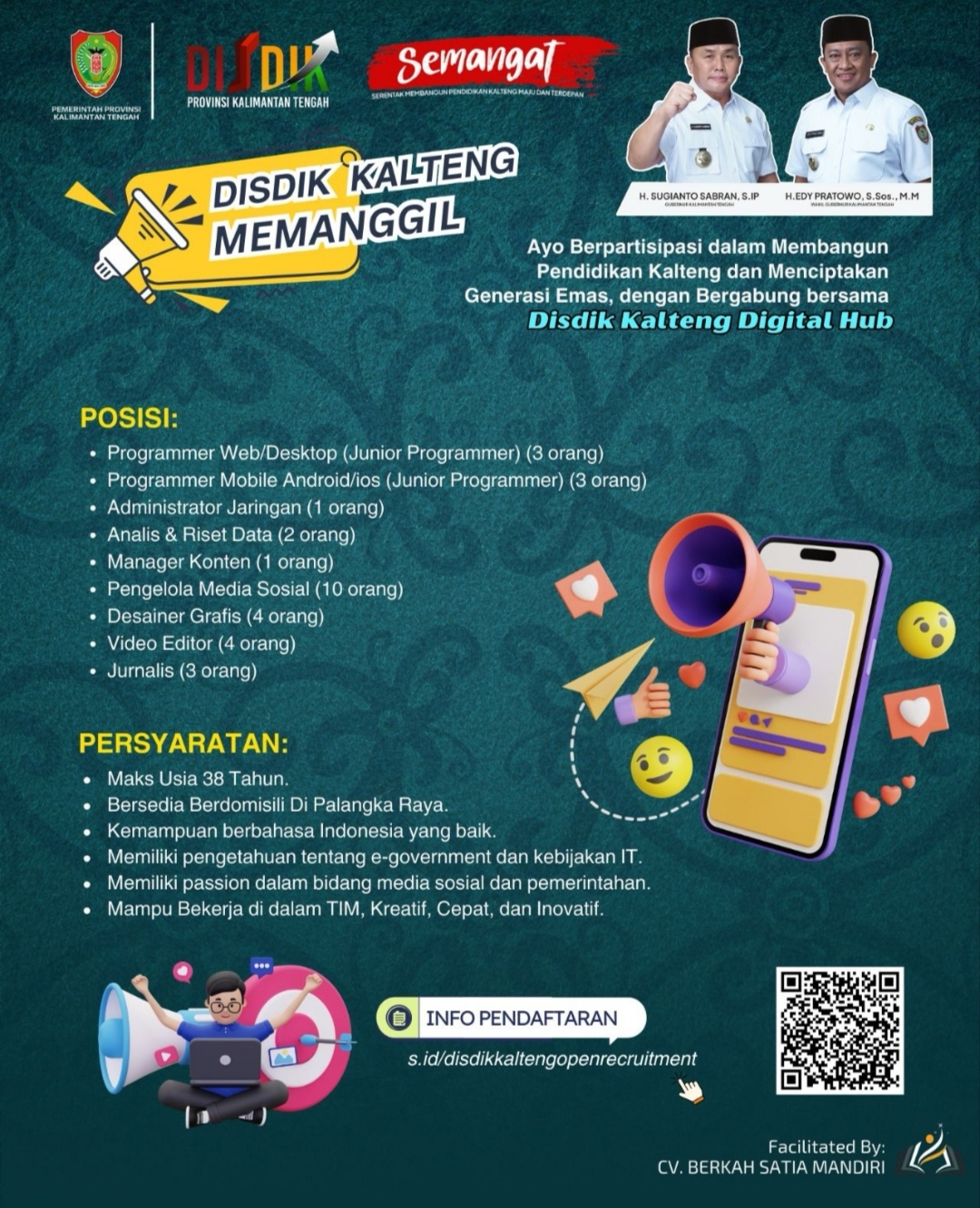 Disdik Kalteng Digital Hub Memanggil, Untuk Menciptakan Generasi Emas